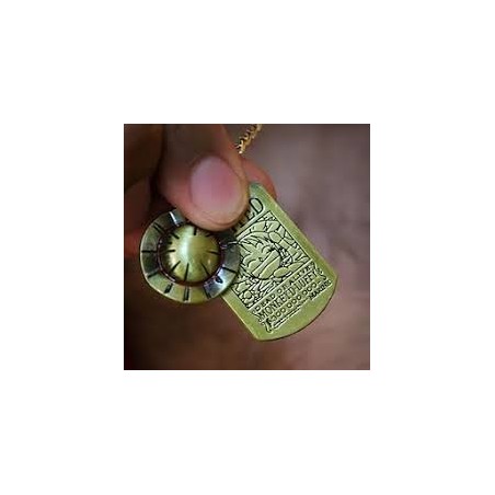ONE PIECE Collier plaque bronze et chapeau de paille luffy